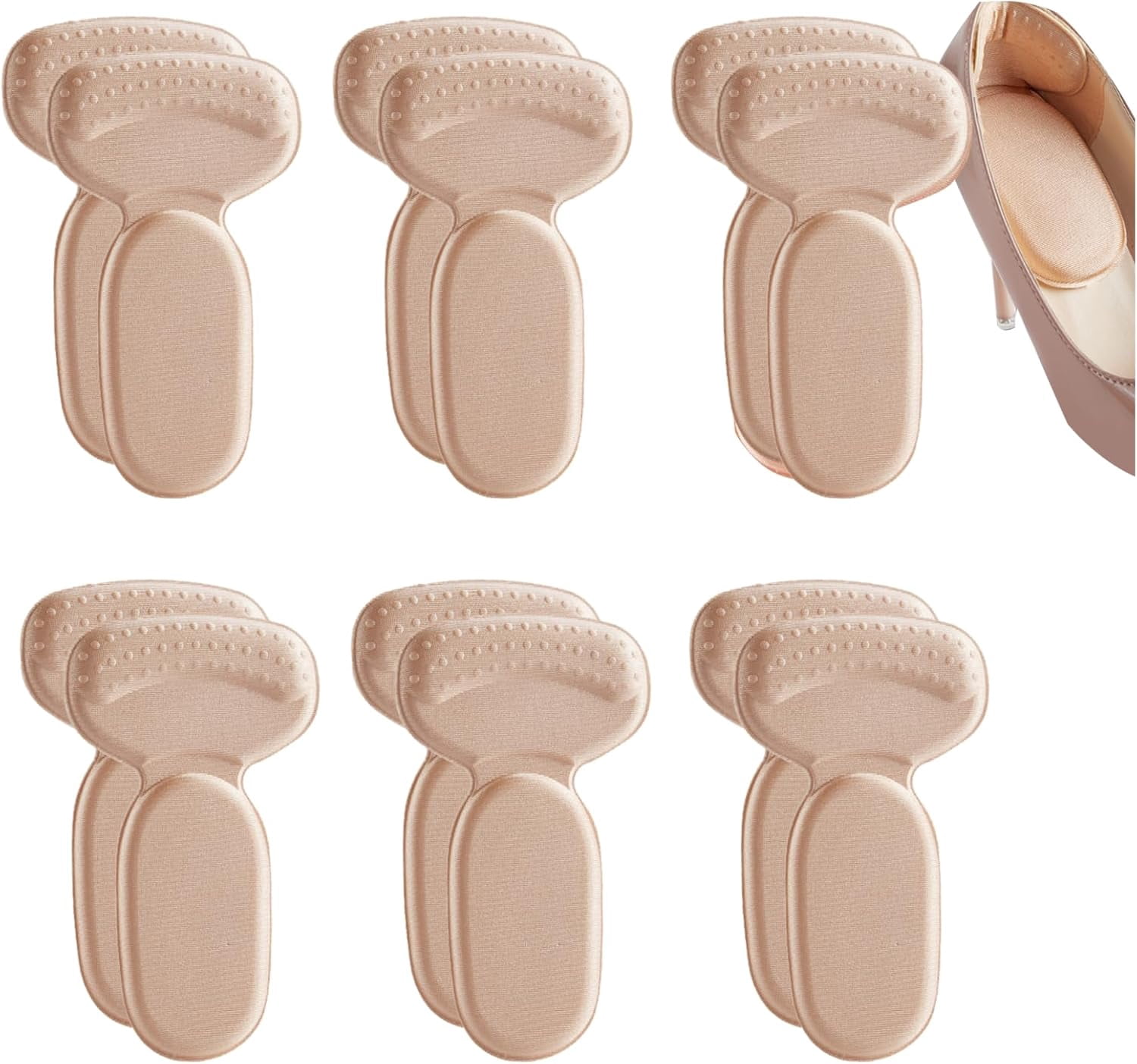 6 Pairs Heel Pads for Loose Shoes, 2026 Anti-Slip Heel Grips Liner ...