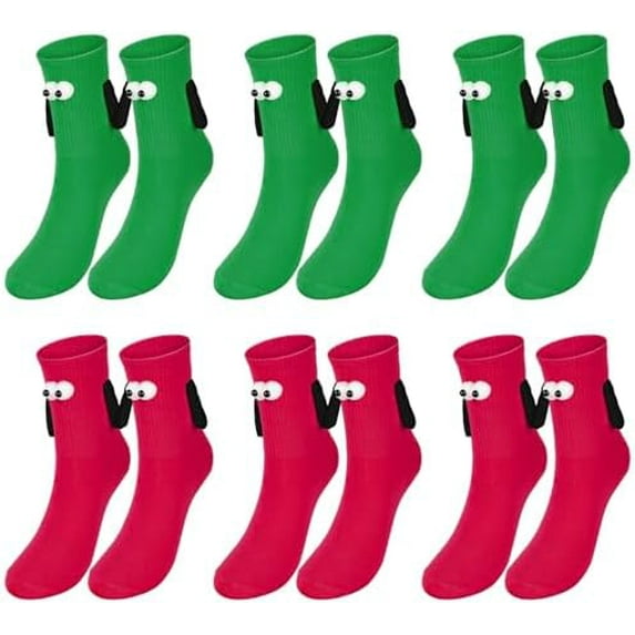 6 Pairs Holding Hands Socks Magnetic Hand in Hand Socks - Walmart.com