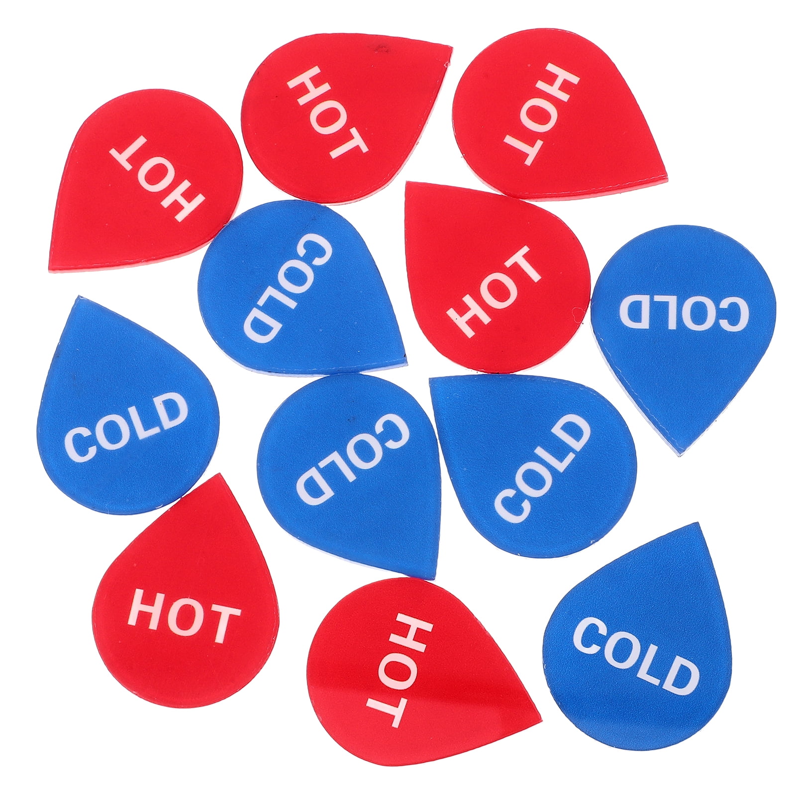 6 Pairs Hot and Cold Water Labels 4.50X3.50X0.20CM - Walmart.com