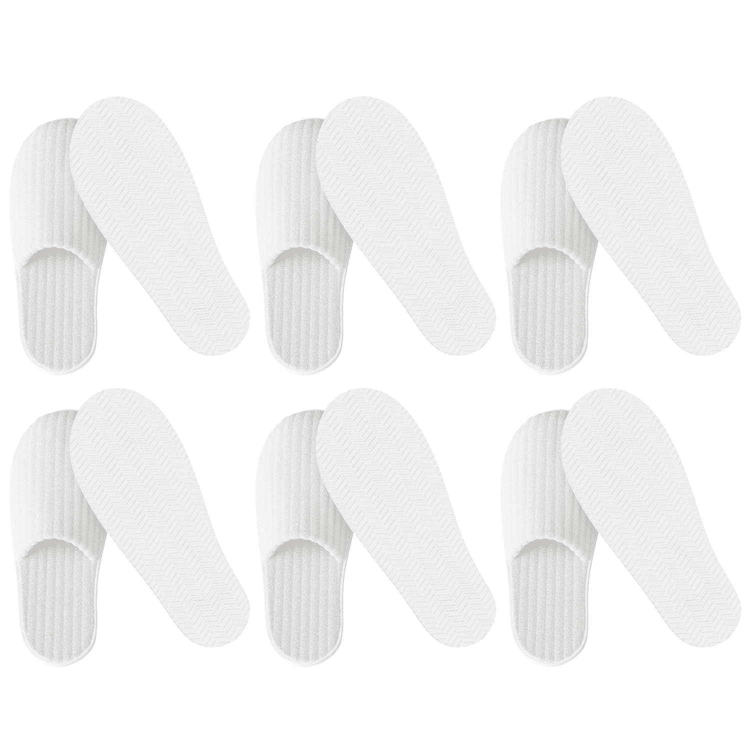 6 Pairs House Slippers for Guests, Washable Spa Slippers Disposable ...