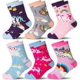 6 Pairs Kids Wool Socks Winter Warm Wool Hiking Thermal Thick Boot Cozy ...