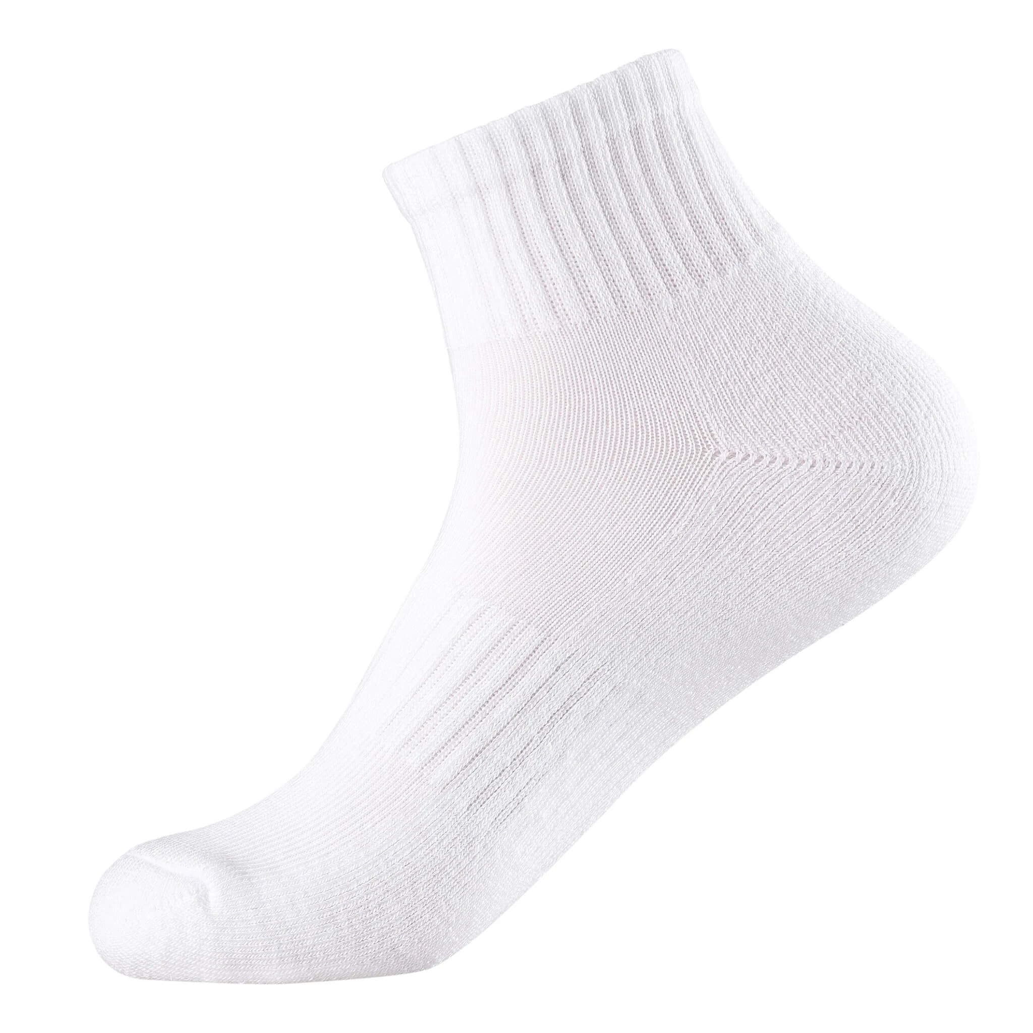 6 Pairs Men's Athletic Half Cushioned Quarter Socks with Arch Support ...