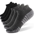 6 Pairs Mens Socks, Anti-Blister Cushioned Breathable Running Cotton ...