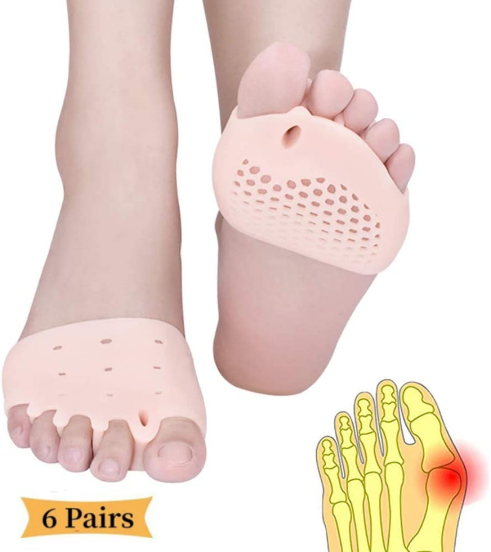 Rungopro 6 Pairs Metatarsal Pads, Gel Toe Separator, Bunion Protector ...