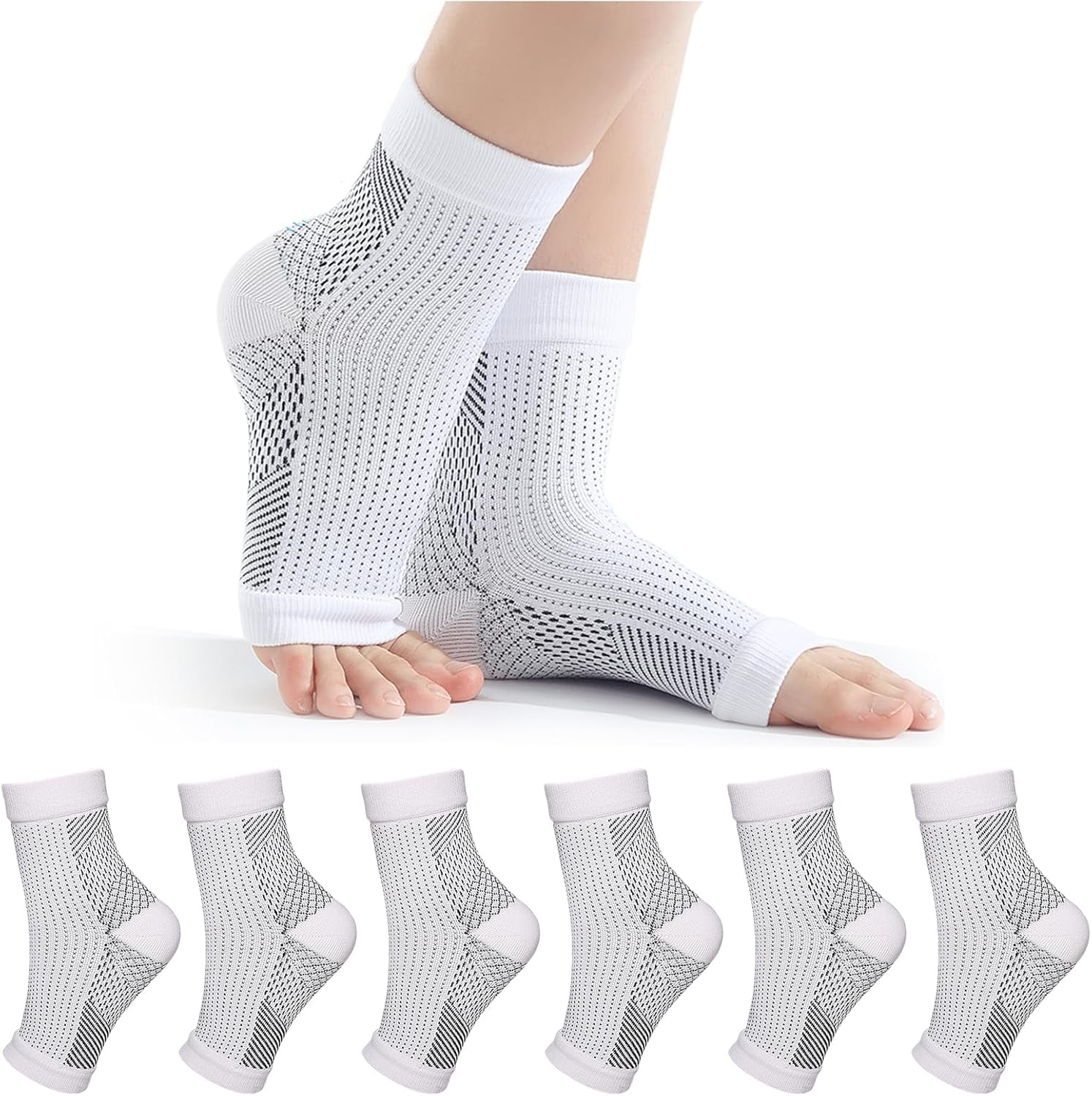 Customer reviews for 6 Pairs Neuropathy Socks - Nano Toeless ...