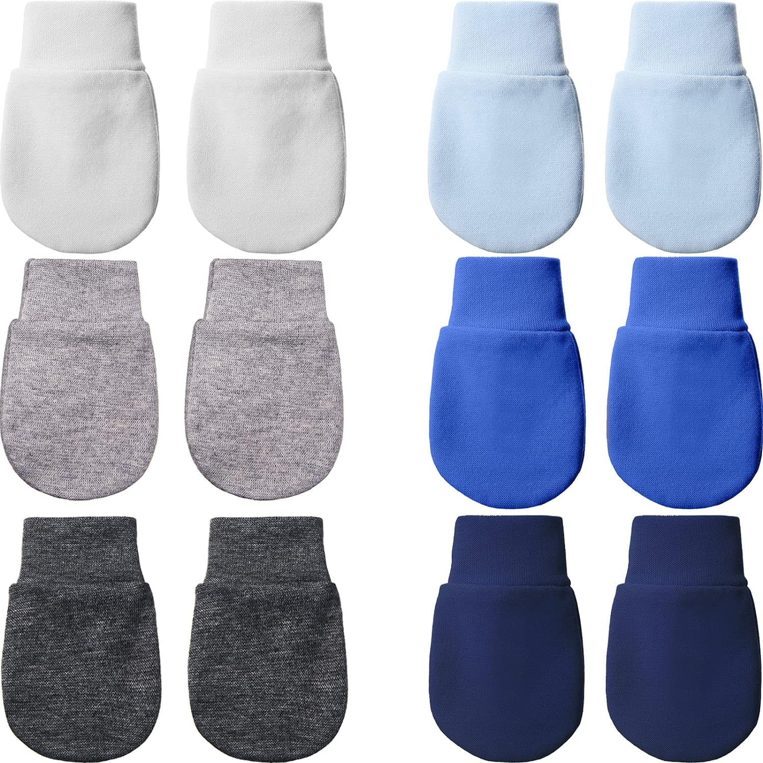 Guuyoo No Scratch Gloves Unisex Cotton, 6 Pairs ( 3-9 Months) - Walmart.com