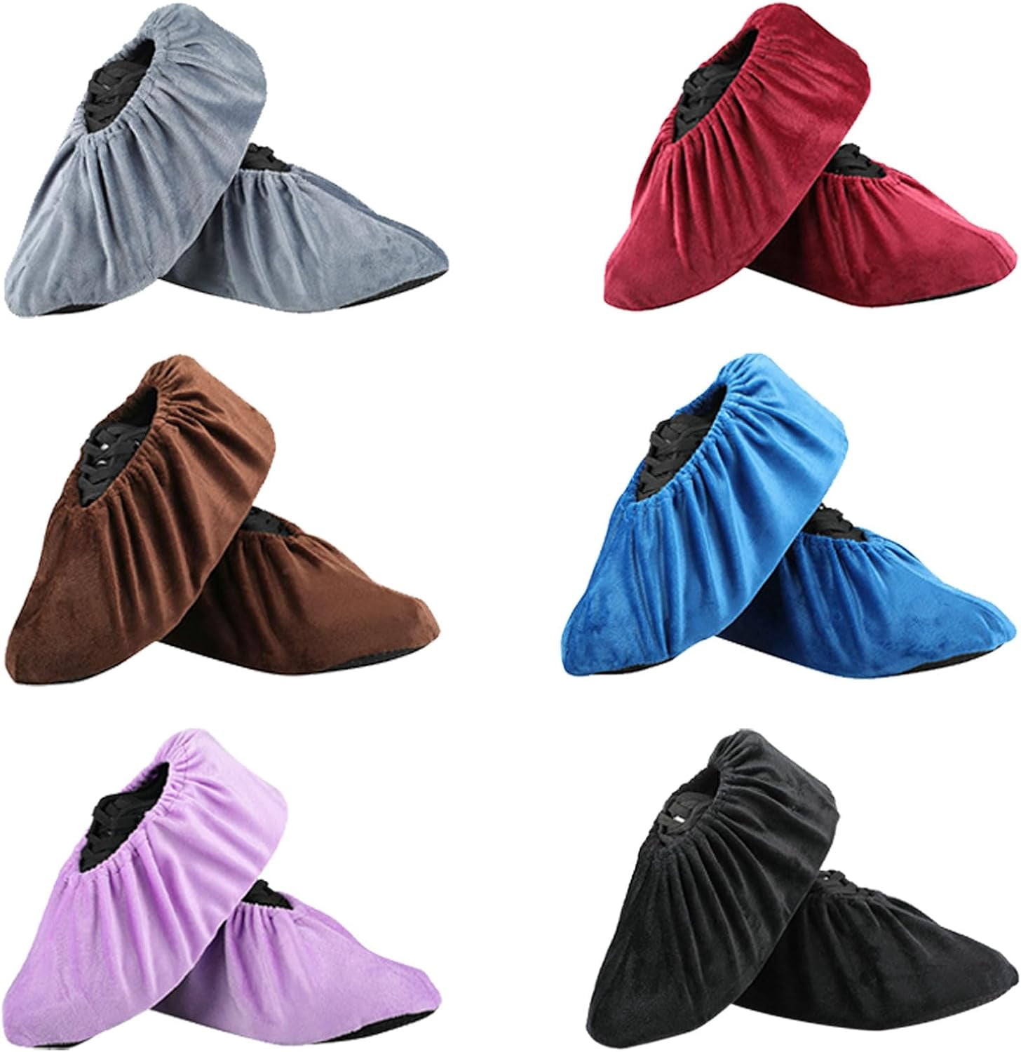 6 Pairs Non Slip Reusable Shoe Covers, Washable Shoe Protectors Covers ...