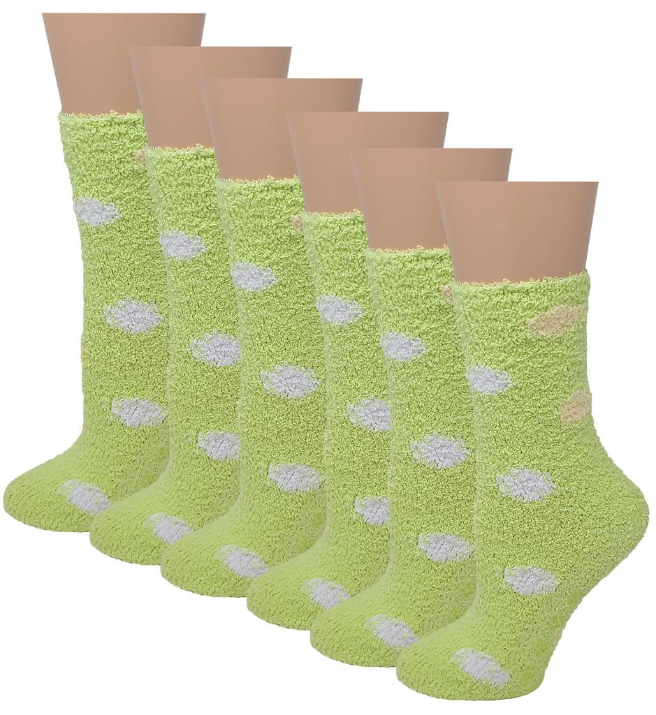 6 Pairs Non-slip Hospital Socks Cozy Fuzzy Slipper Grip Socks - Walmart.com