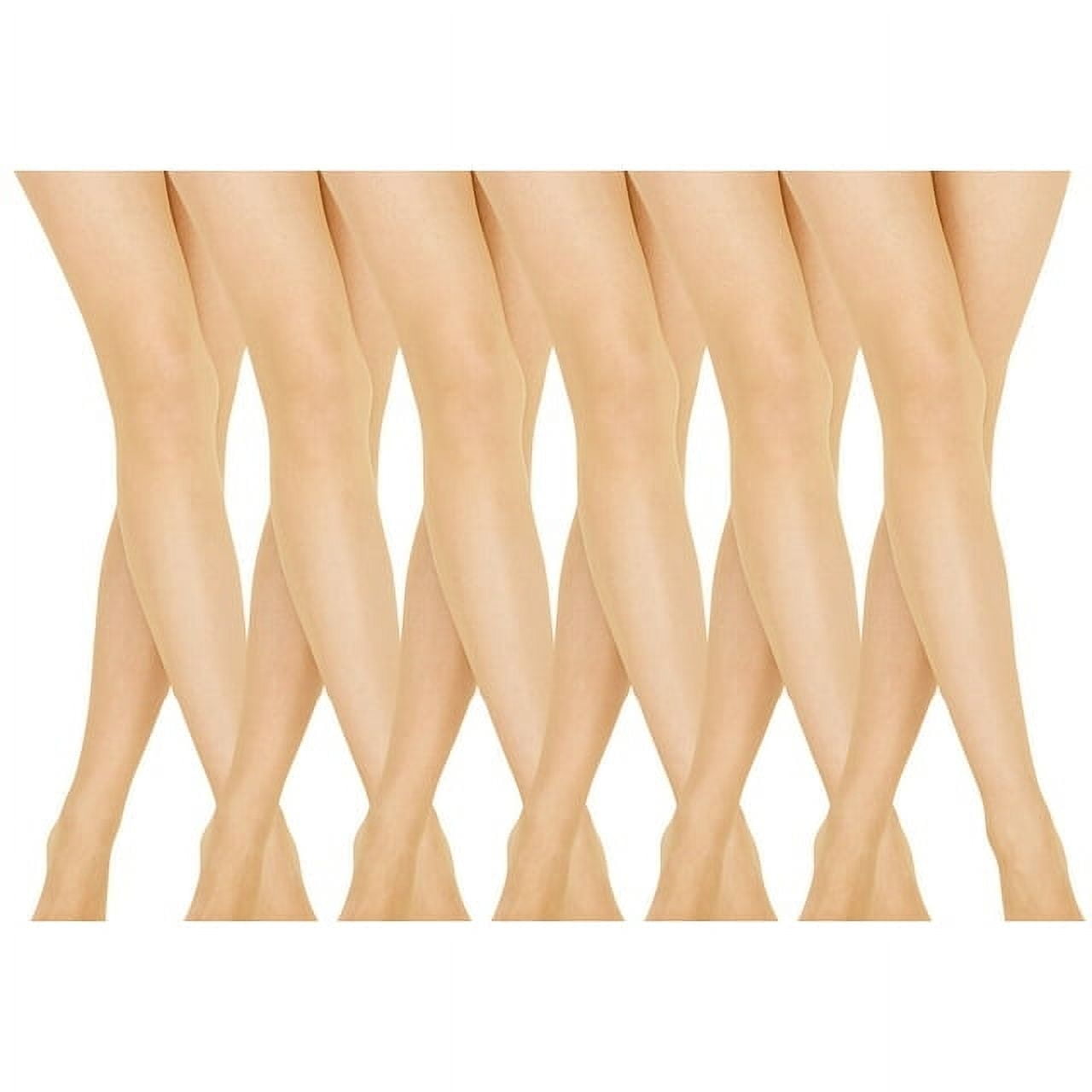 6 Pairs Pantyhose for Women Thin Sheer Tights with Control Top 20 ...