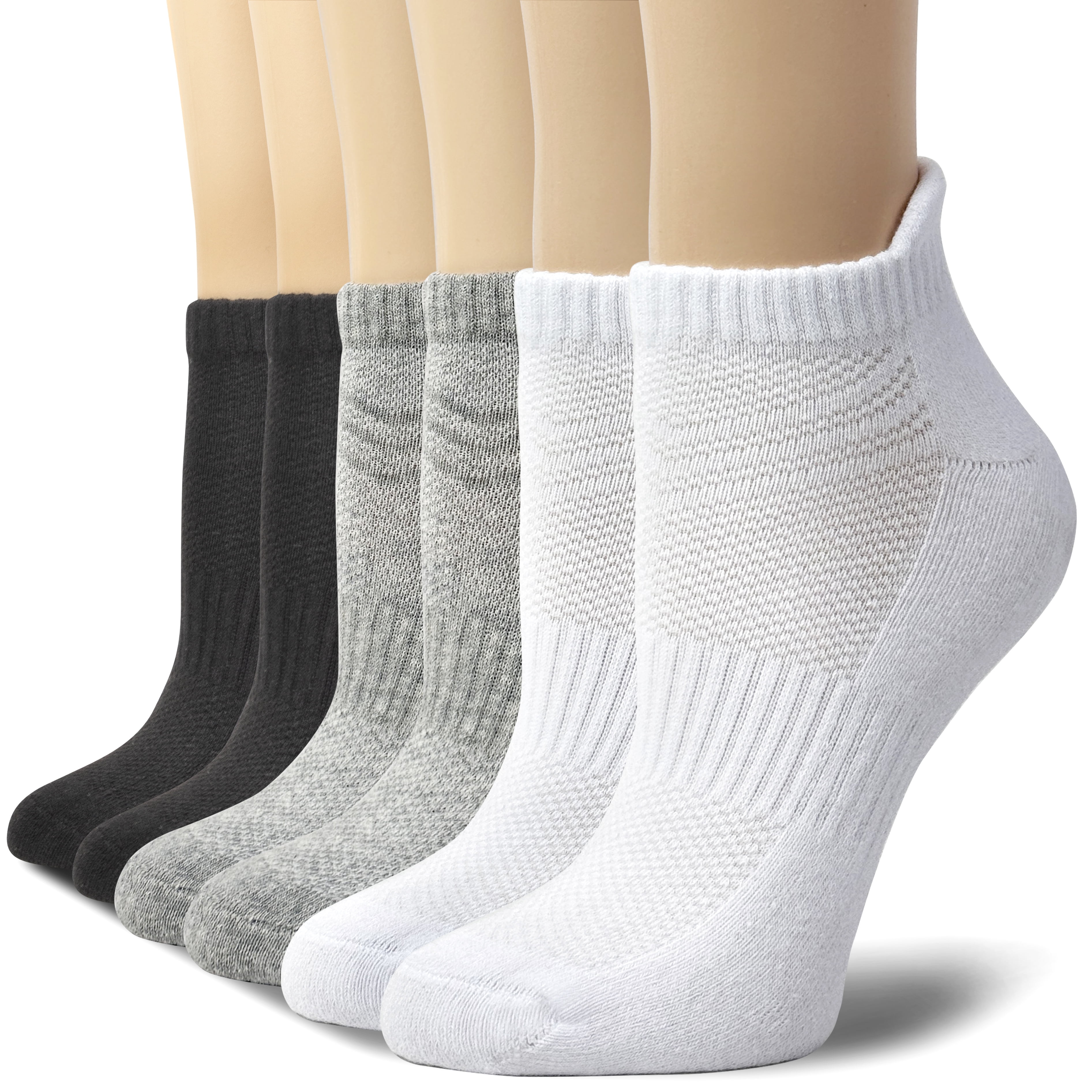 NevEND 6 Pairs Heavy Cushioned Running Sports Ankle Cotton Socks ...