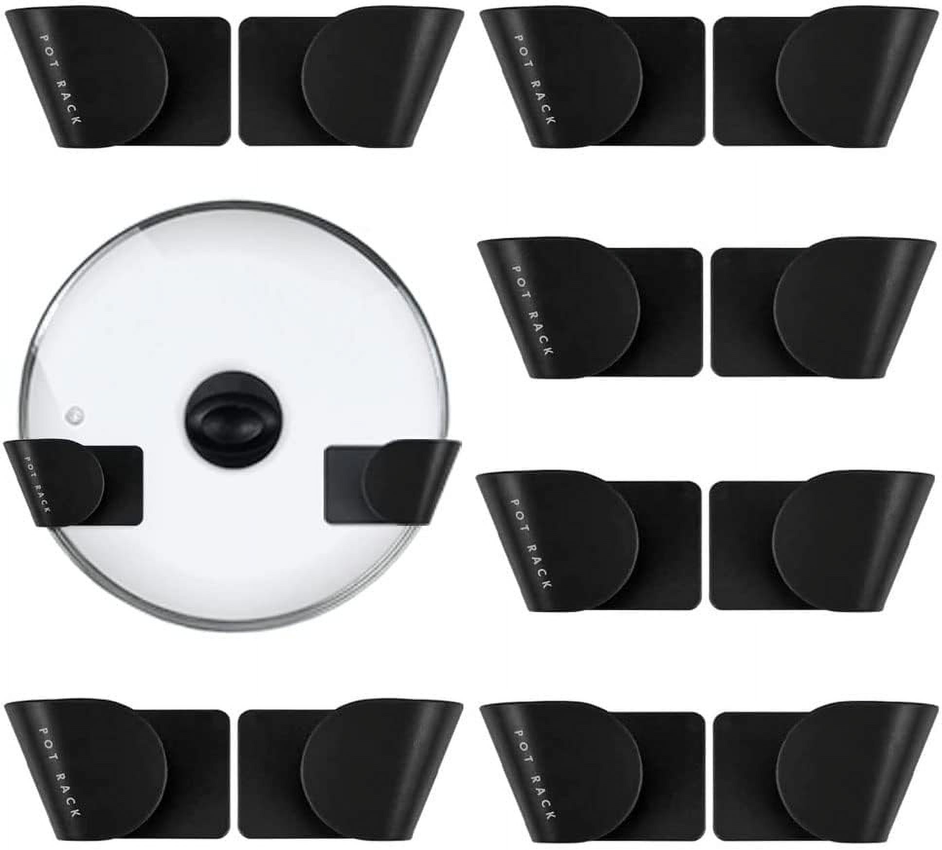 6 Pairs of Pot Lid Organizer Rack Plastic Wall Mount Pot Lid Organizer ...