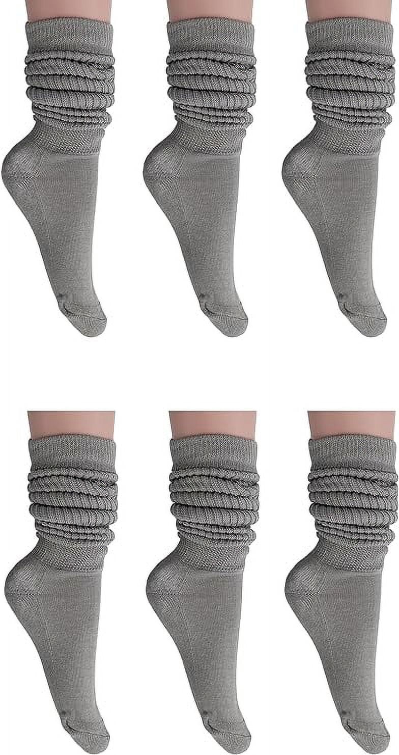 6 Pairs Slouch Socks Women and Men Shoe Size 5 to 10 (Gray) - Walmart.com