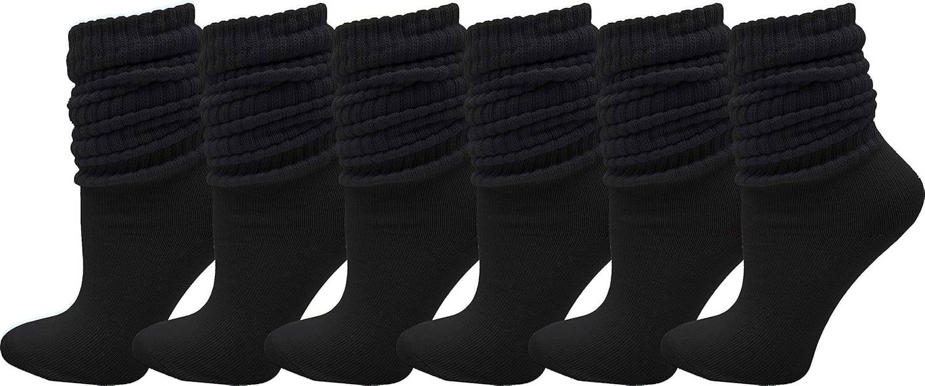 6 Pairs Slouch Socks for Women, Soft Extra Long Scrunch Knee High Sock ...