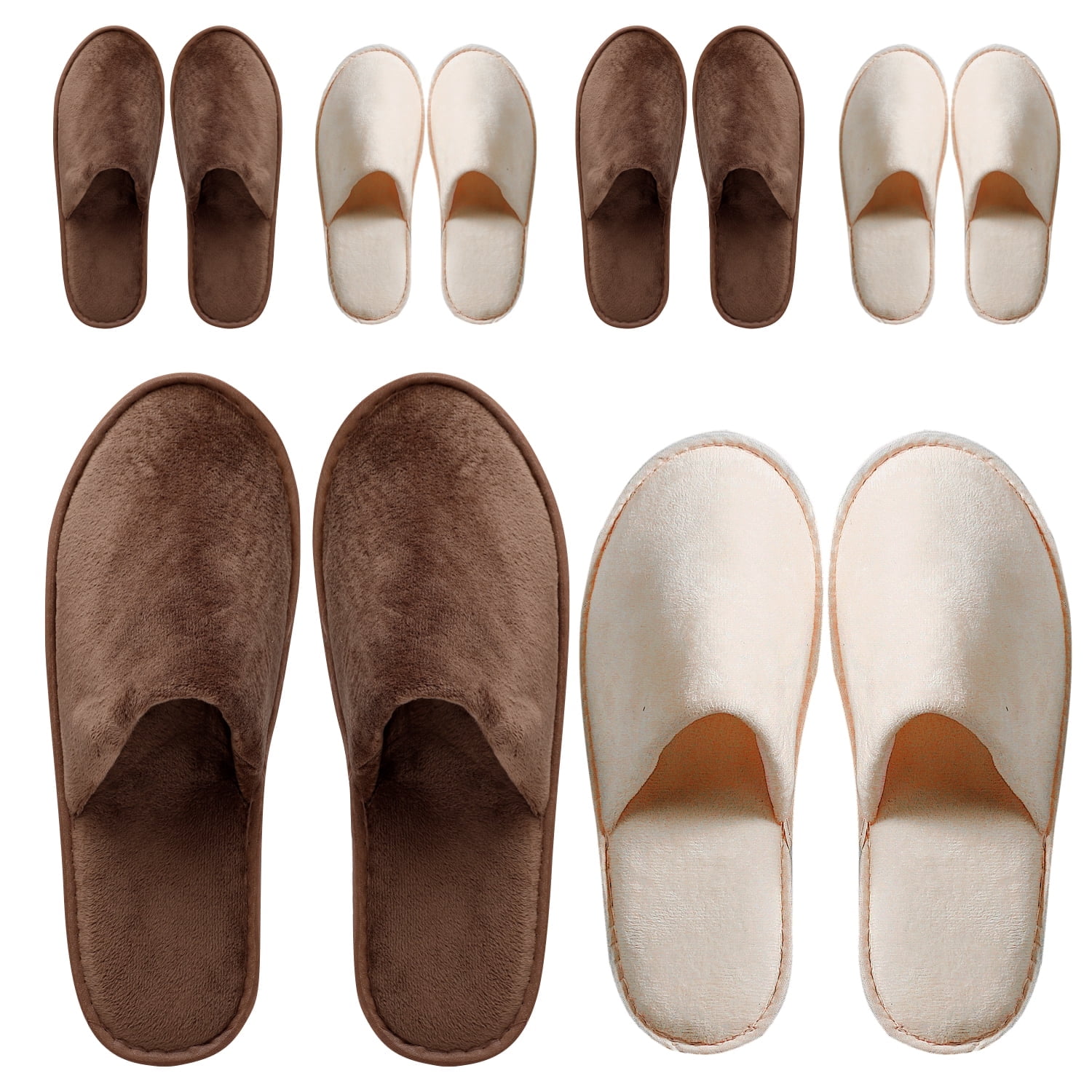 6 Pairs Spa Slippers, Non Slip Disposable Slippers For Guest, Washable ...