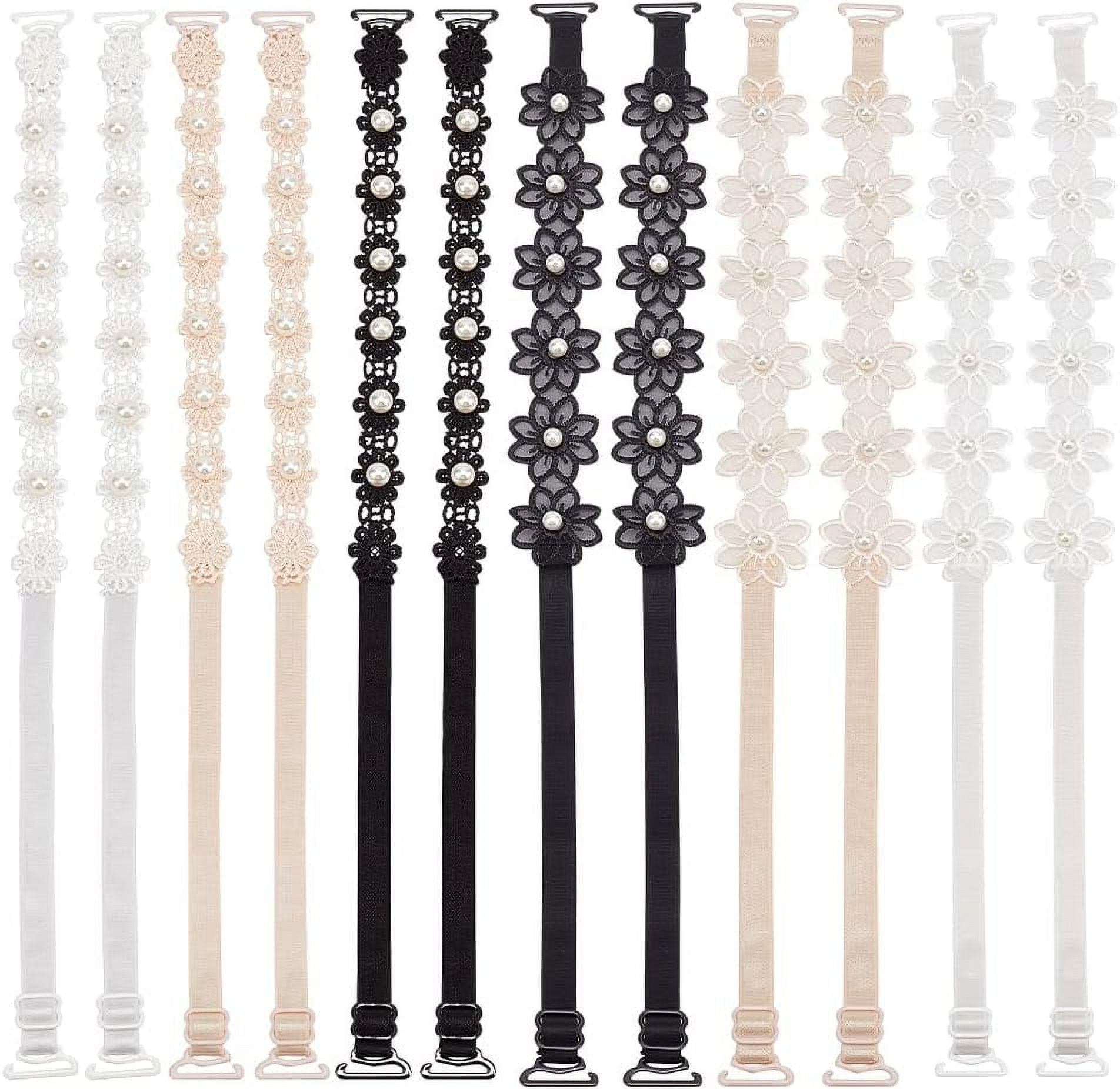 6 Pairs 6 Styles Adjustable Bra Straps Polyester Lace Shoulder Straps ...
