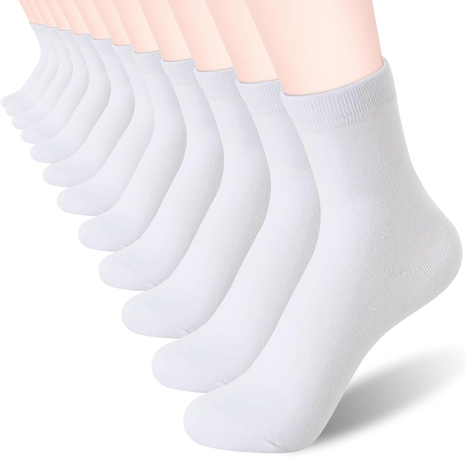 6 Pairs Thin Ankle Socks for Men and Women, Quarter Length, Work Socks ...