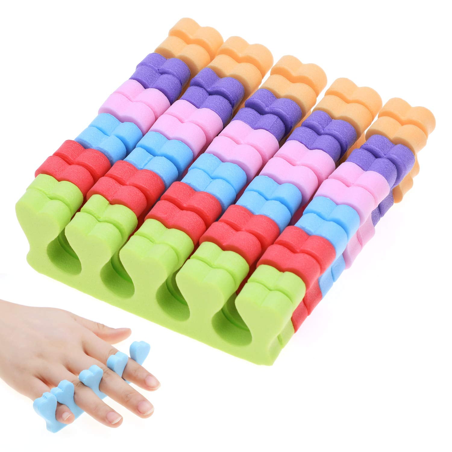 6 Pairs Toe Separators Finger Spreader Set, Soft Sponge Finger Toe ...