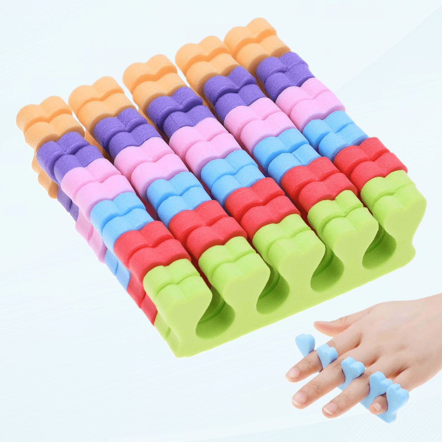 Wanaany 6 Pairs Toe Separators, Soft Sponge Toe Finger Spacers for ...