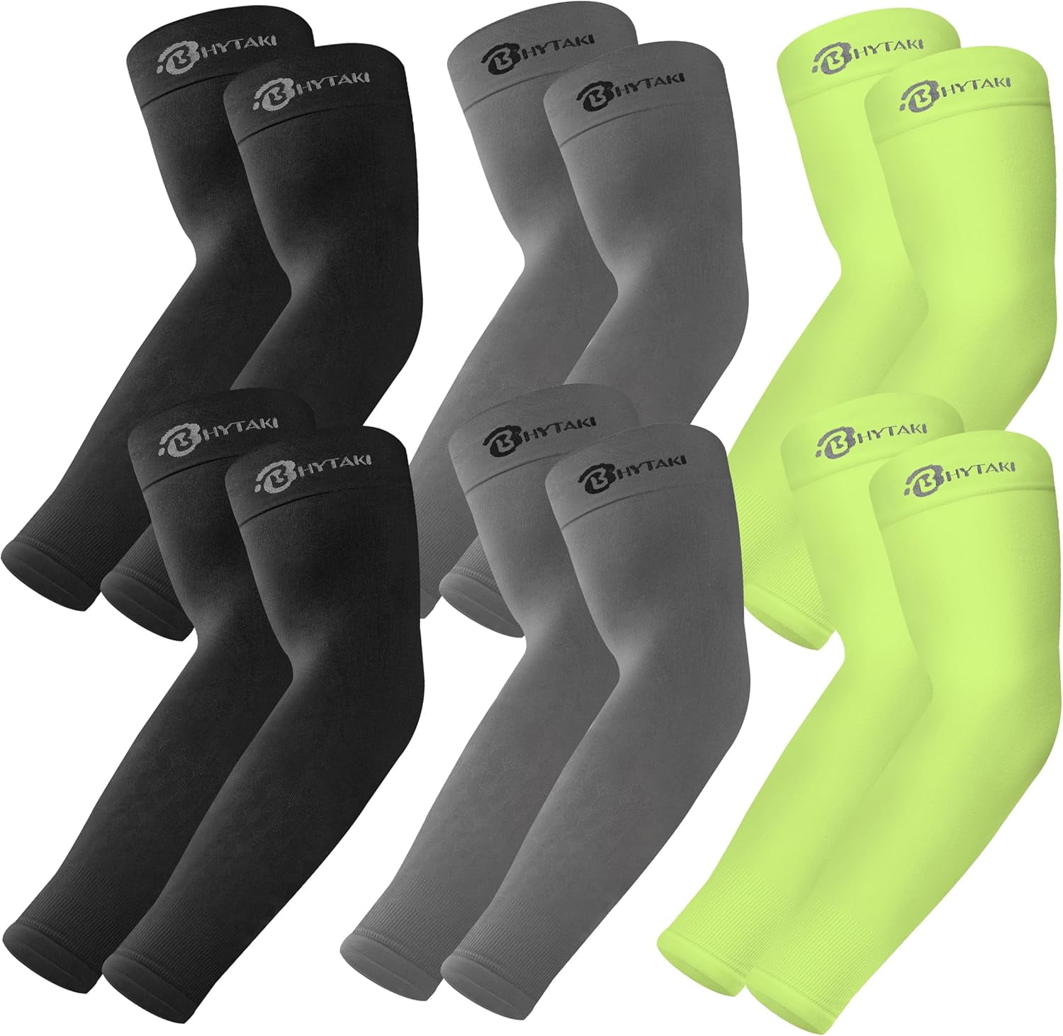 6 Pairs UV Sun Protection Arm Sleeves, UPF 50 Sports Cooling Arm ...
