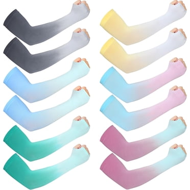 4 Pairs Plus Size Cooling Arm Sleeves Sun Sleeves Men Women UV Sun ...
