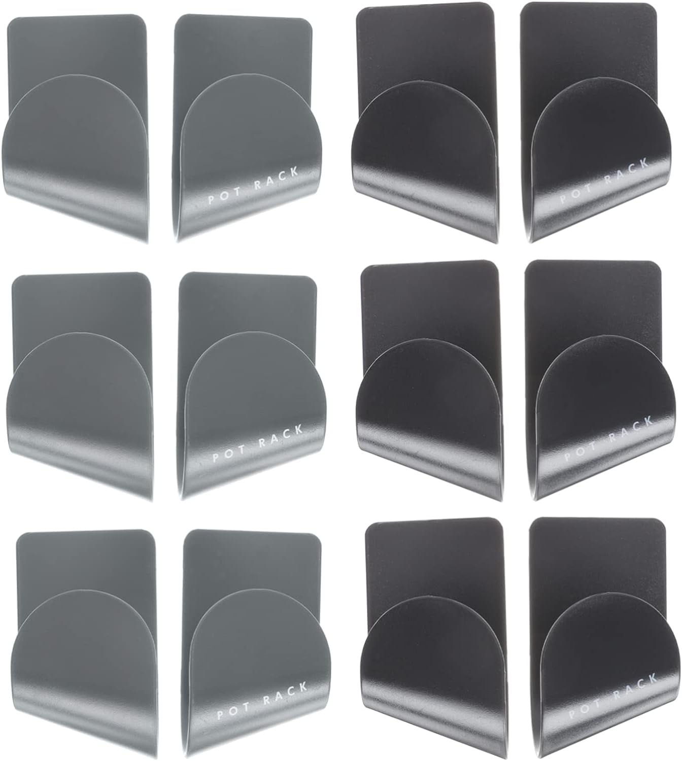 6 Pairs Wall Mounted Pot Lid Rack Wall Mount Coat Rack Cabinet Hooks ...