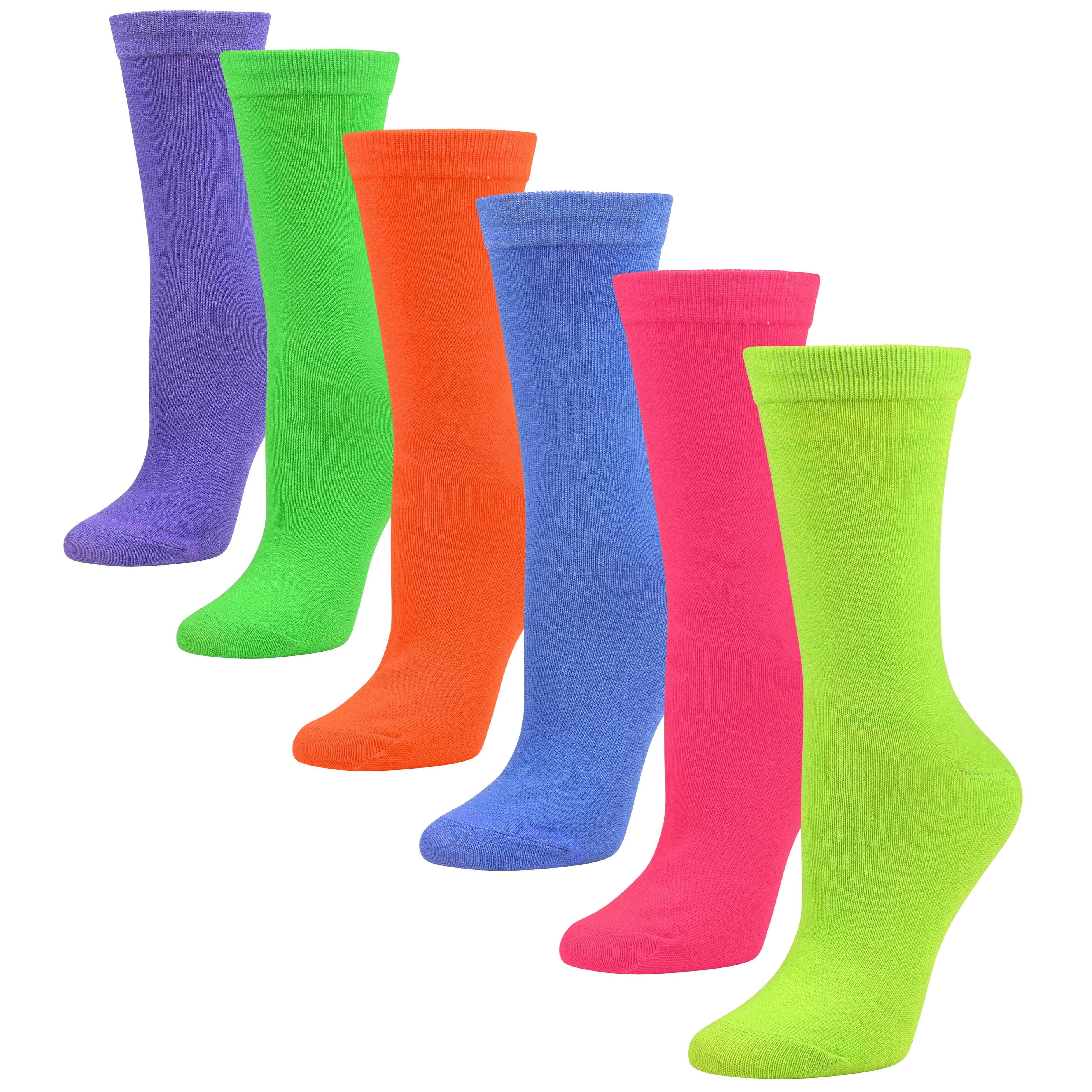 6 Pairs Women’s Colorful Crew Socks Novelty Patterned Fun Socks for ...