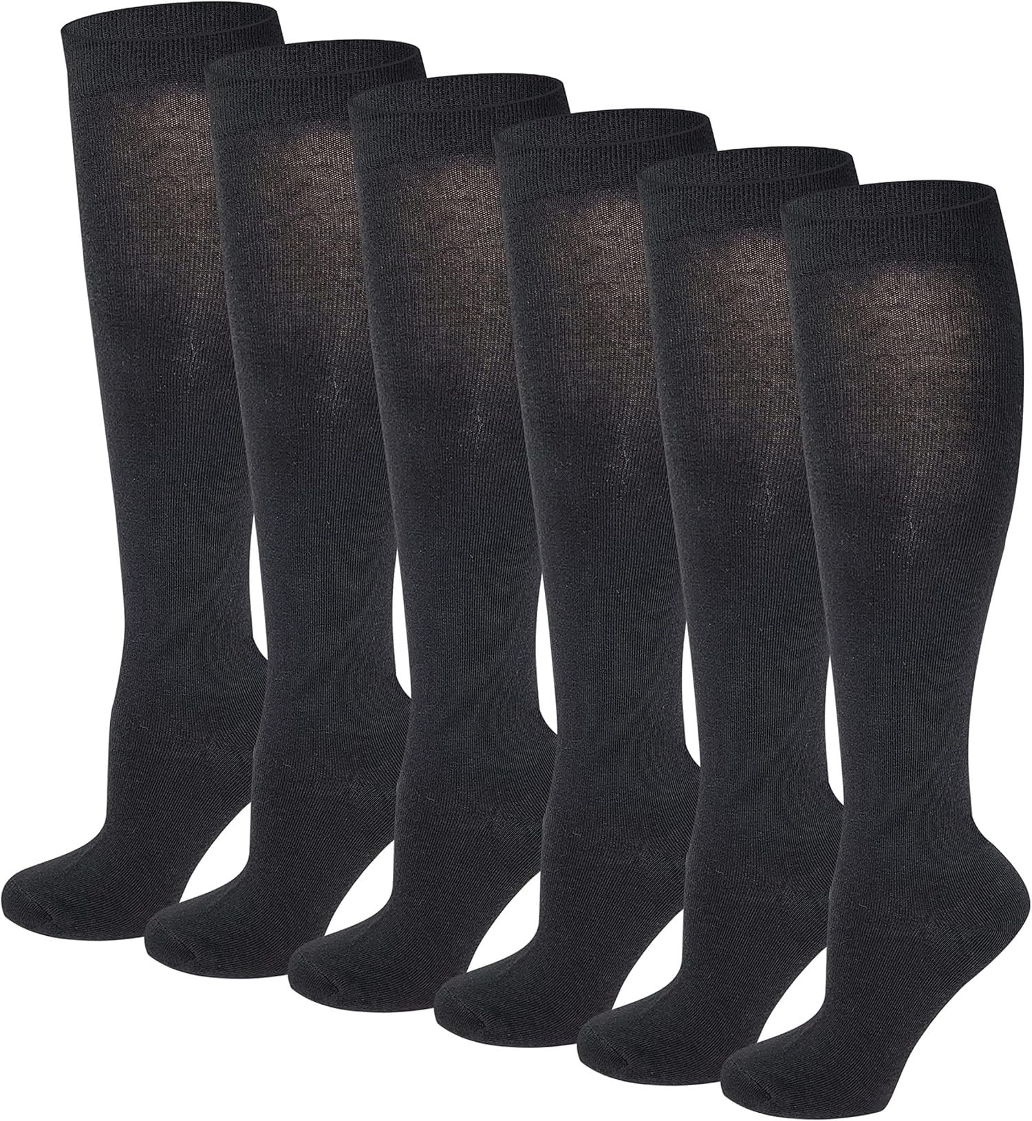 6 Pairs Women's Fancy Design Multi Colorful Patterned High Socks ...