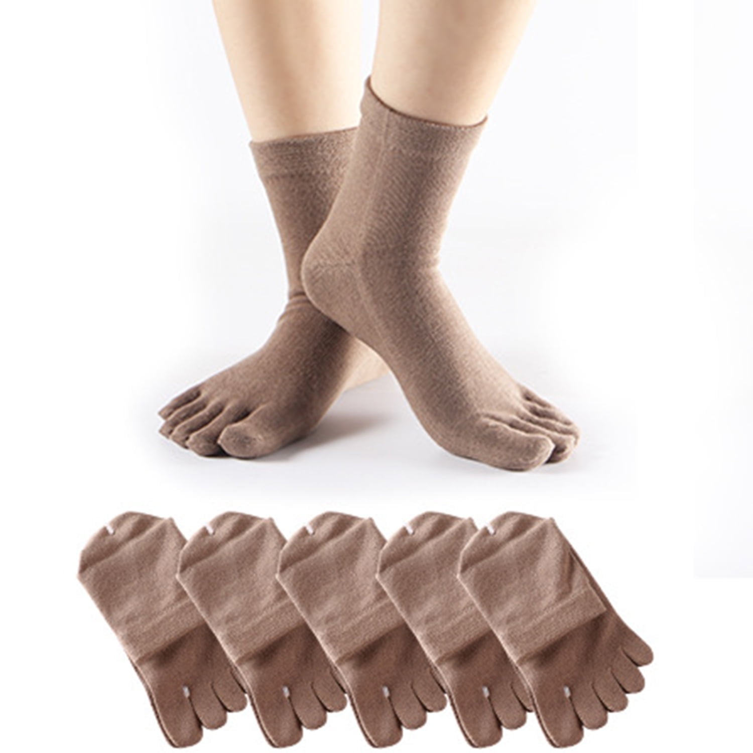 6 Pairs Women s Toe Socks Cotton Five Toe Finger Socks Toe Separator ...