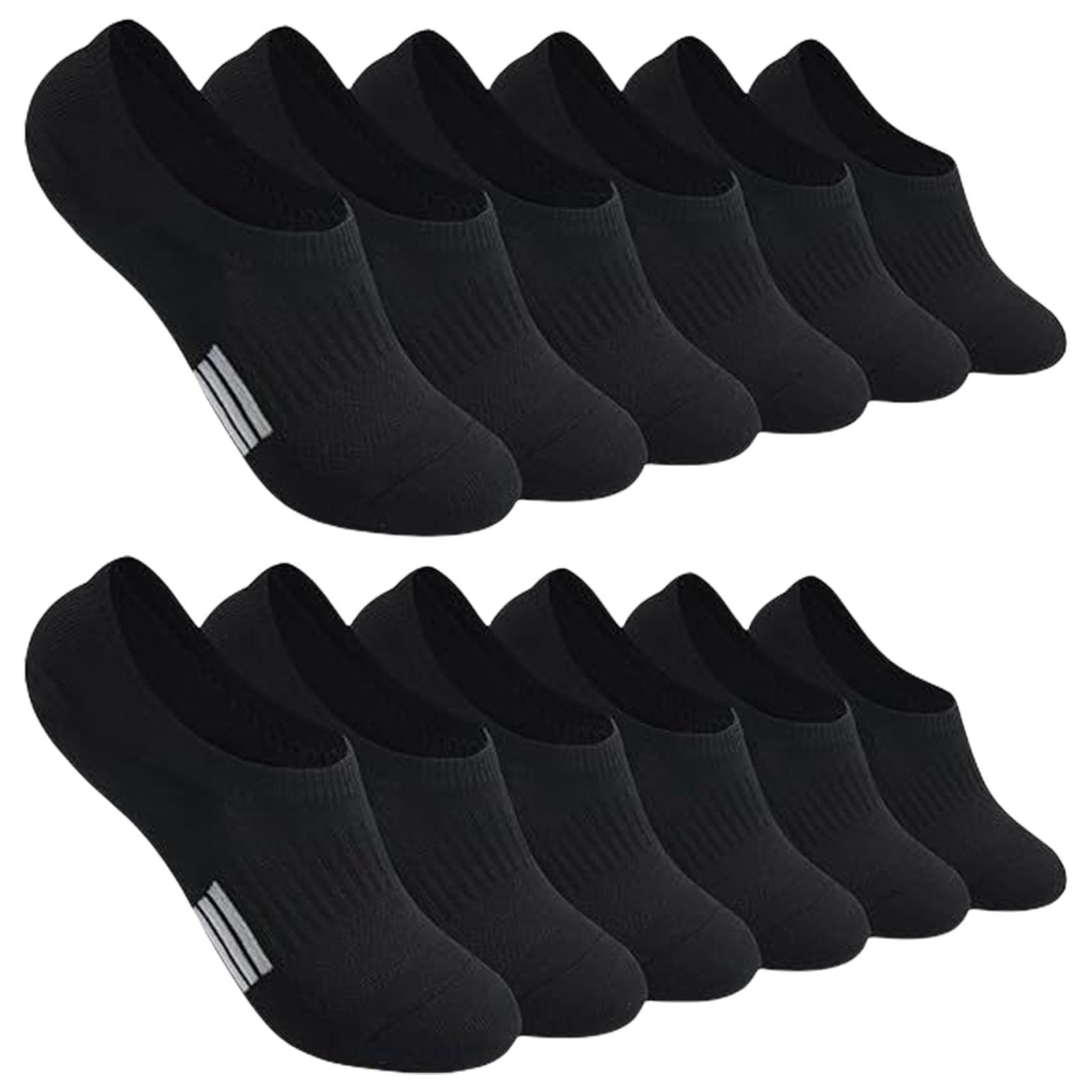 6 Pairs Womens Men Short Socks Nonslip Heel Grip Invisible Styles Liner ...