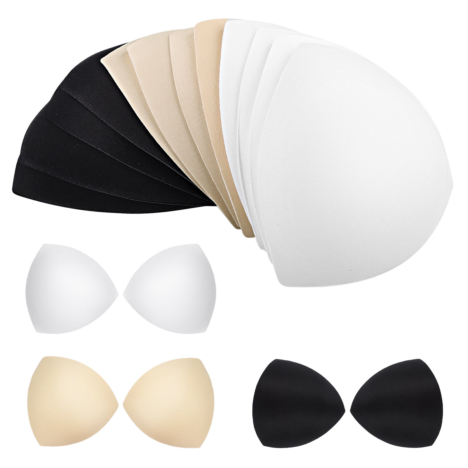 6 Pairs Womens Sporty Swimsuits Triangle Bra Pads Inserts Padding Comfy ...