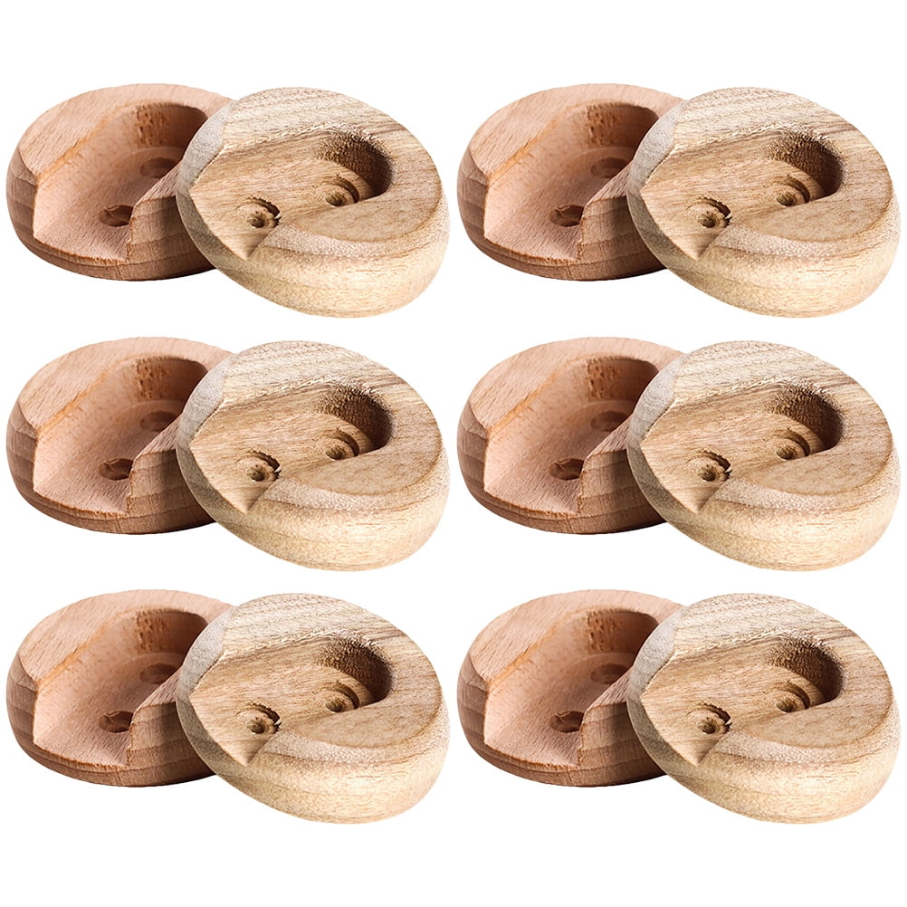 6 Pairs Wooden Closet Pole Sockets Closet Rod End Holders Wardrobe ...