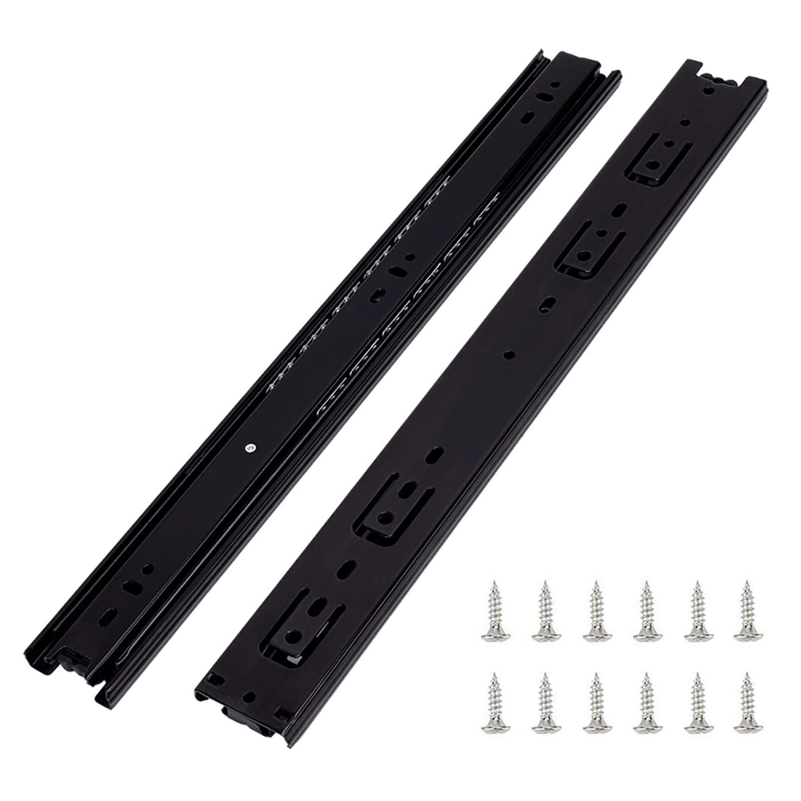6 Pairs of 14 Inch Hardware 3-Section Full Extension Ball Bearing Side ...