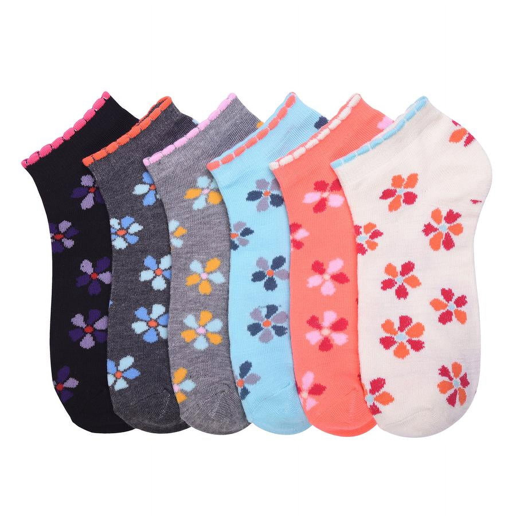 6 Pairs of Mamia Women & Girls Fashion Ankle Low Cut Socks (Multi ...
