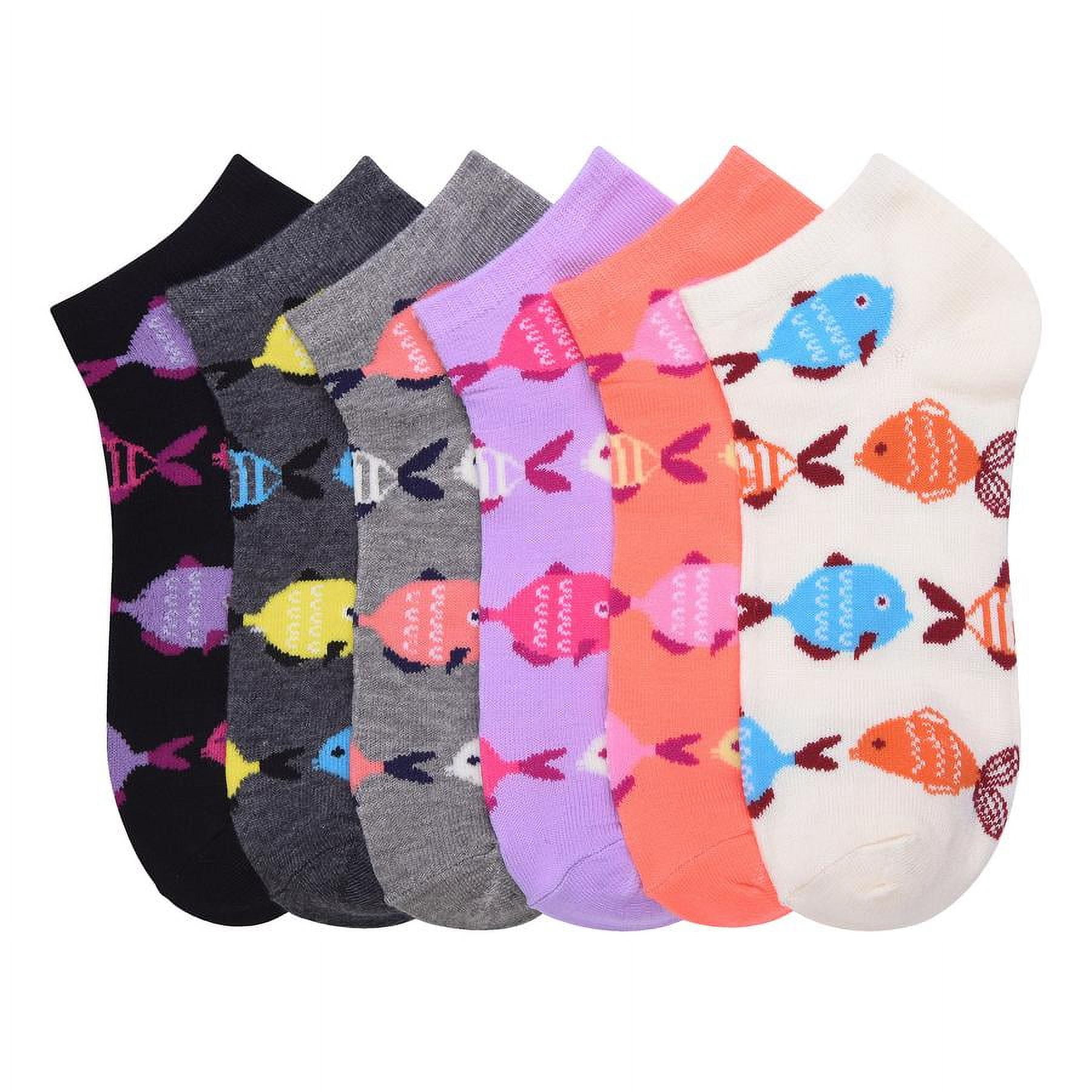6 Pairs of Mamia Women & Girls Fashion Ankle Low Cut Socks (Multi ...