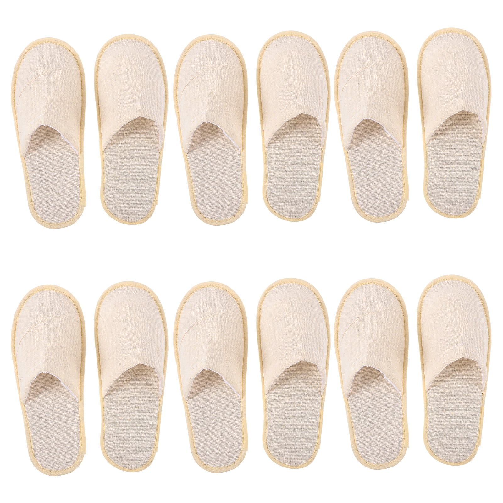 6 Pairs Foldable Travel Slippers for Hotel Guests Portable Outdoor ...