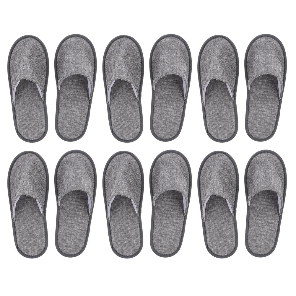6 Pairs of Universal Hotel Slippers SPA Salon Guest Shoes Portable ...