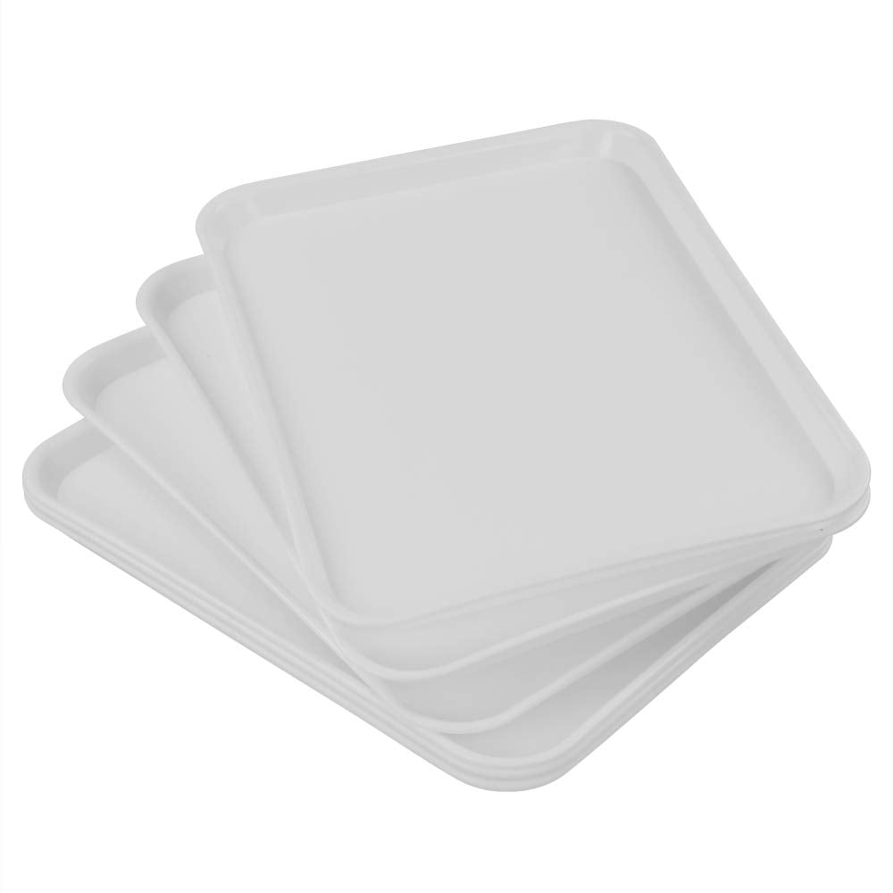 6 Paks Serving Trays, Fast Food Tray for Restaurant, Home, White ...