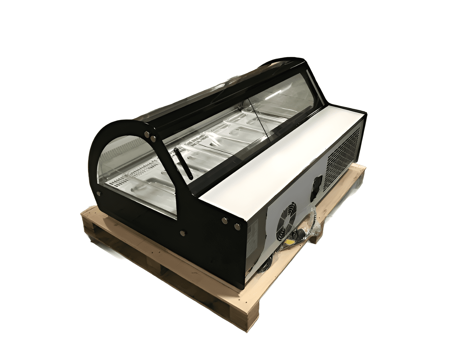 6 Pan Countertop Gelato Commercial Freezer Display, 4.3 Cu. Ft. Frozen ...