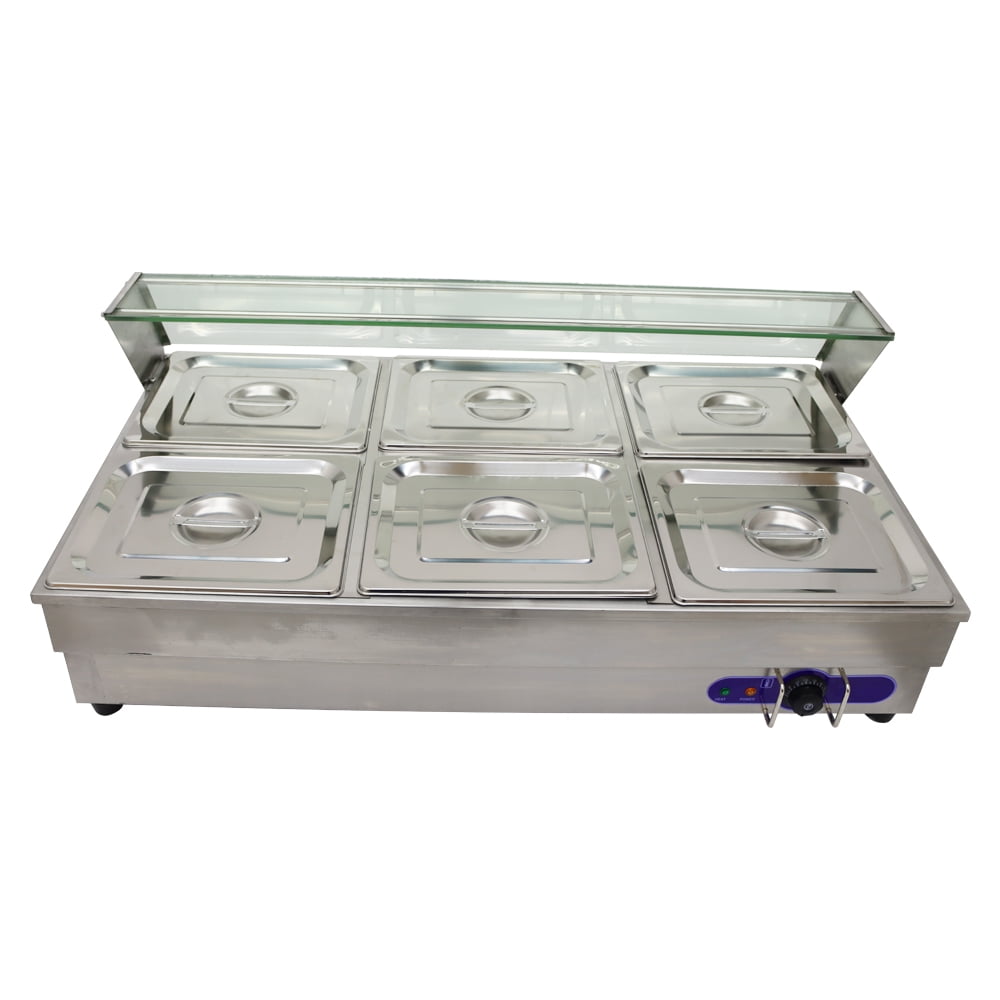 6 Pan Electric Food Soup Warmer Commercial Buffet Food Warmer ...