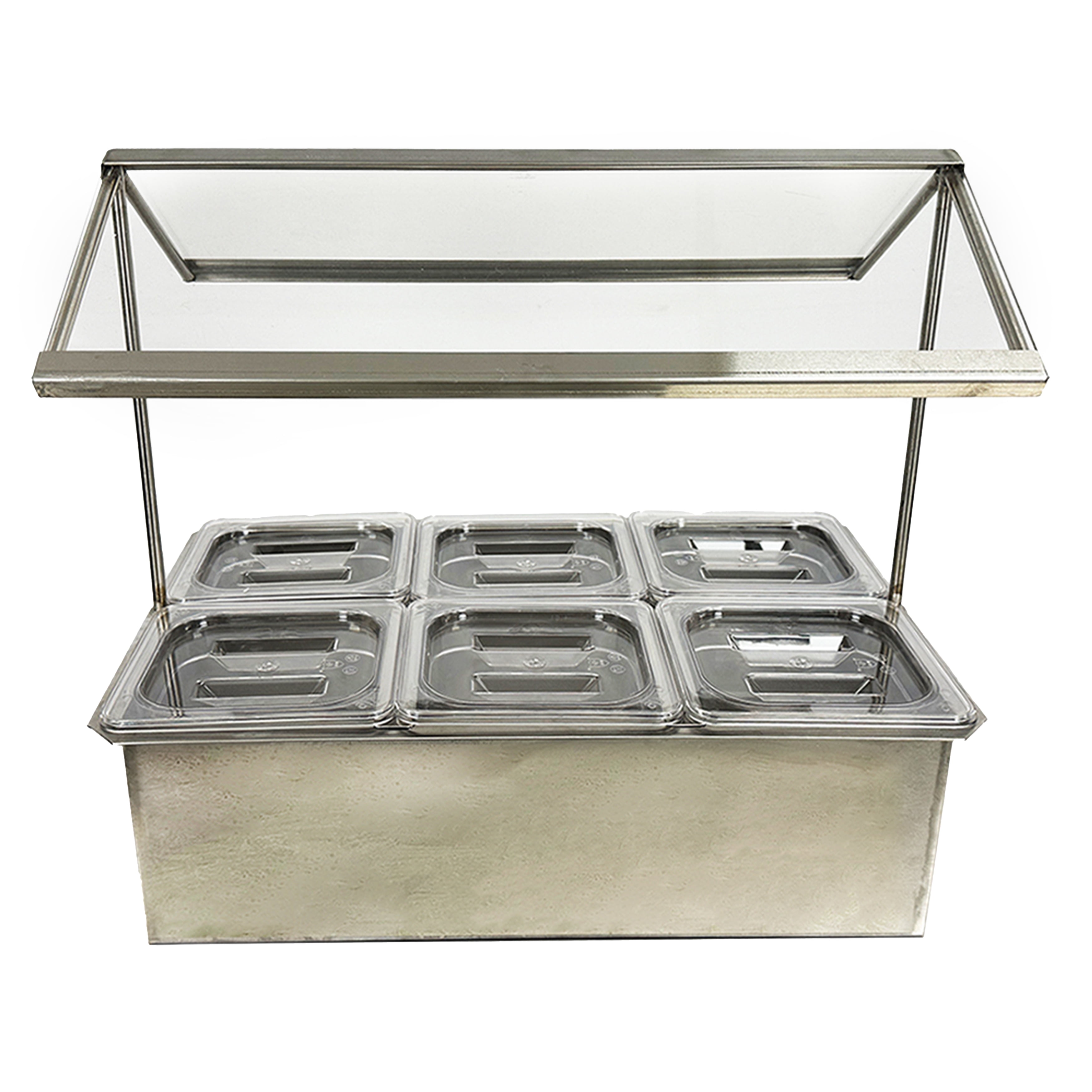 6 Pan Sauce Station Compartment Bar Condiment Dispenser, Countertop ...