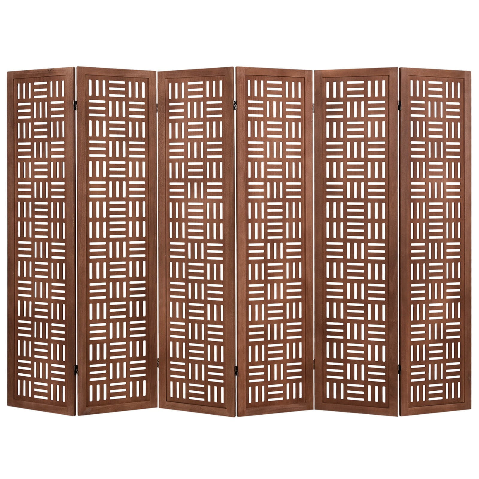 6-Panel 5.5 FT Folding Partition Stand w/Double Action Metal Hinges ...