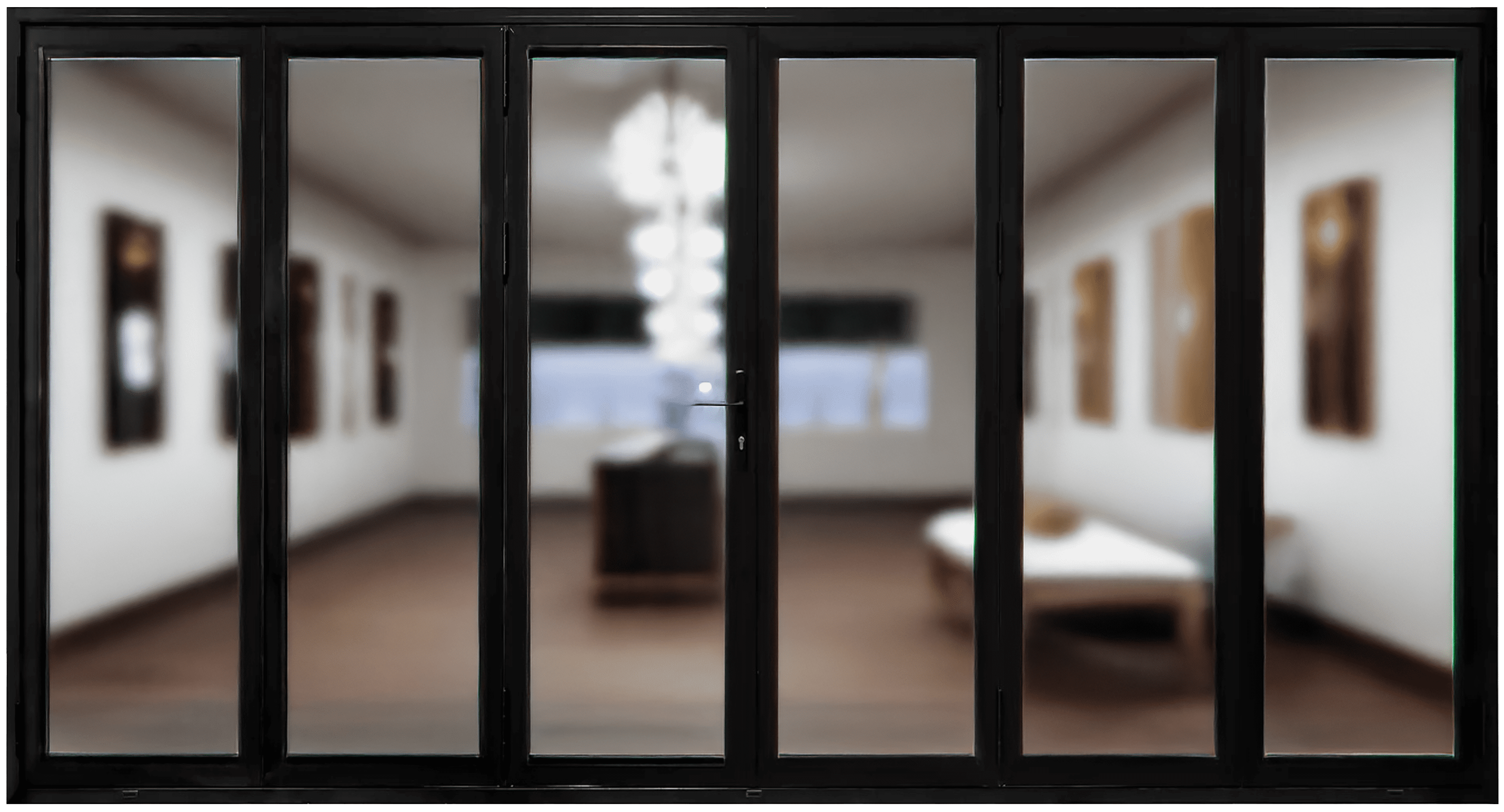 6 Panel, Folded Out, (3R3L) Outswing, Folding Patio Door, Aluminum ...