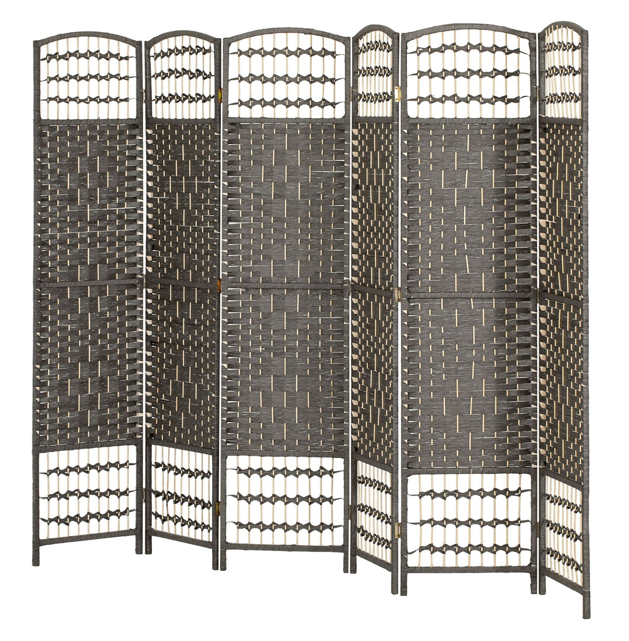 6 Panel Folding Portable Privacy Screen Fiber Room Partition for Home ...