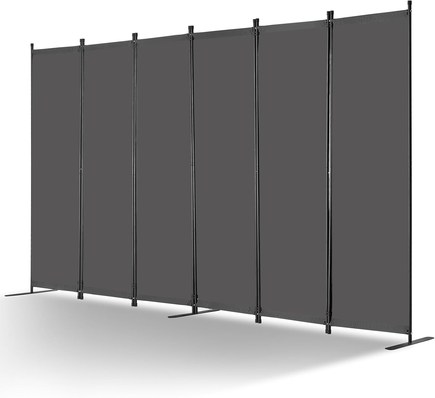 6 Panel Folding Room Divider Privacy Screen Freestanding Partition Grey ...