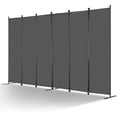 6 Panel Folding Room Divider Privacy Screen Freestanding Partition Grey ...
