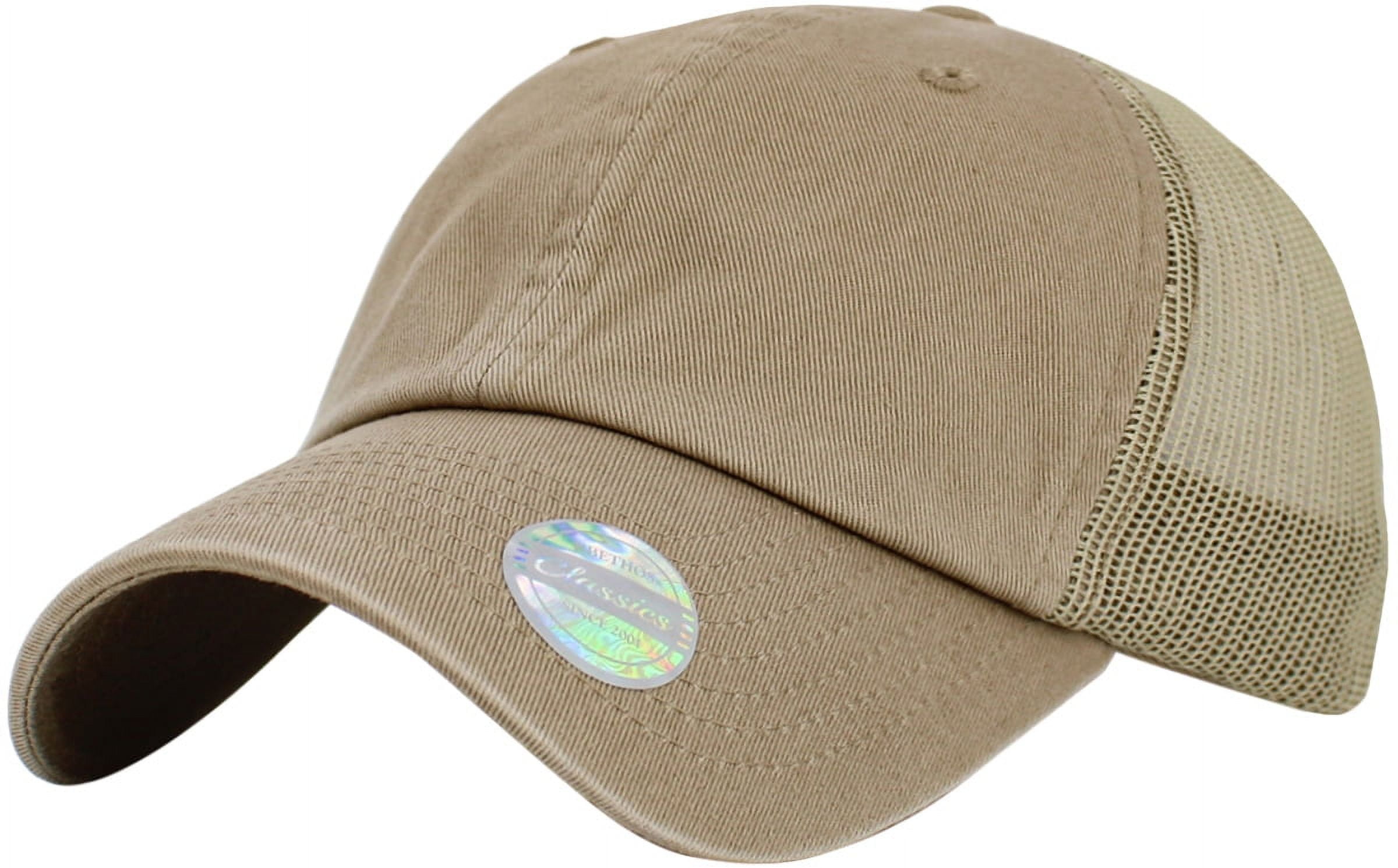6-Panel Low Profile Unconstructed Trucker Mesh Back Dad Hat Baseball ...