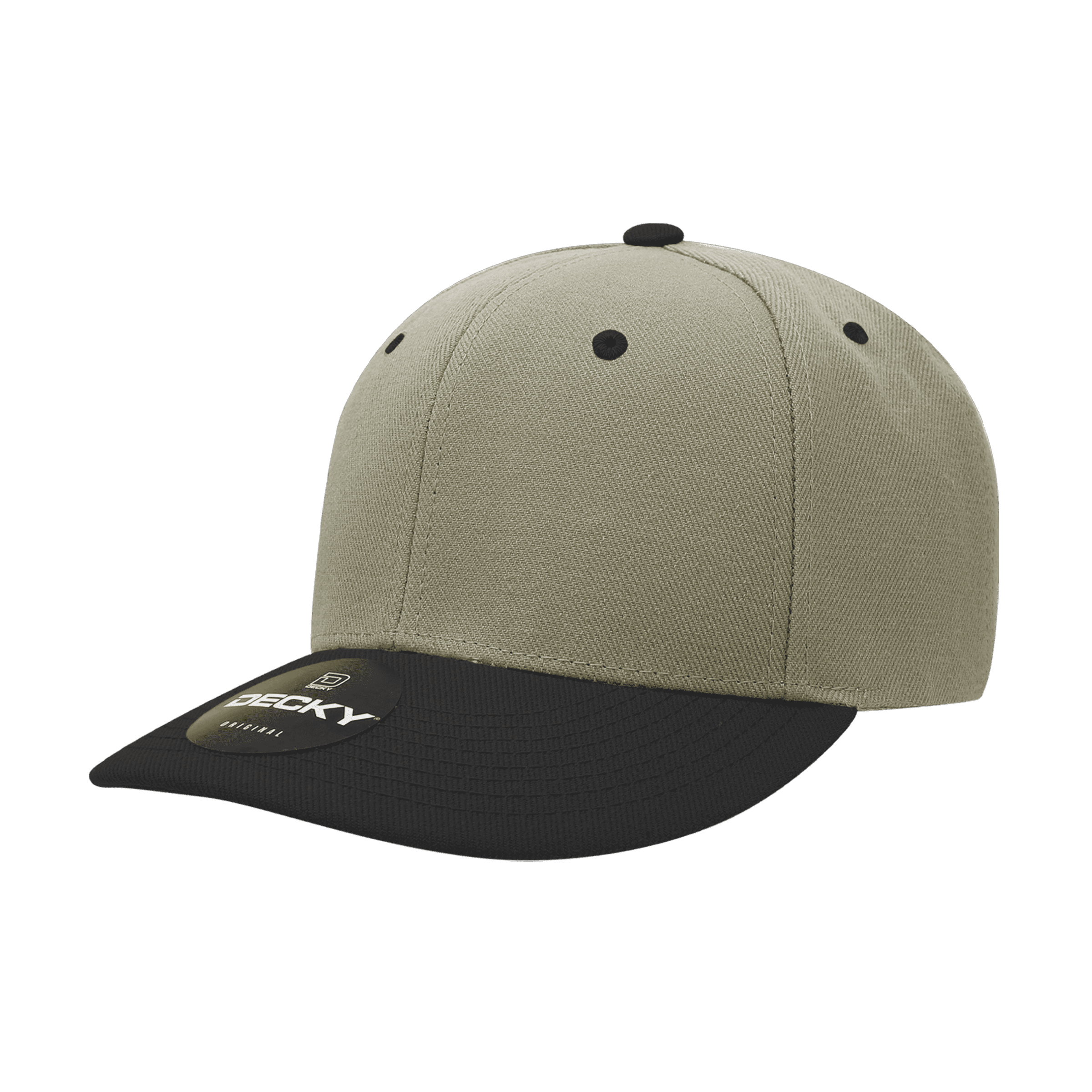 6 Panel Mid Profile Structured Acrylic/Polyester Cap, KHA/BLK - Walmart.com