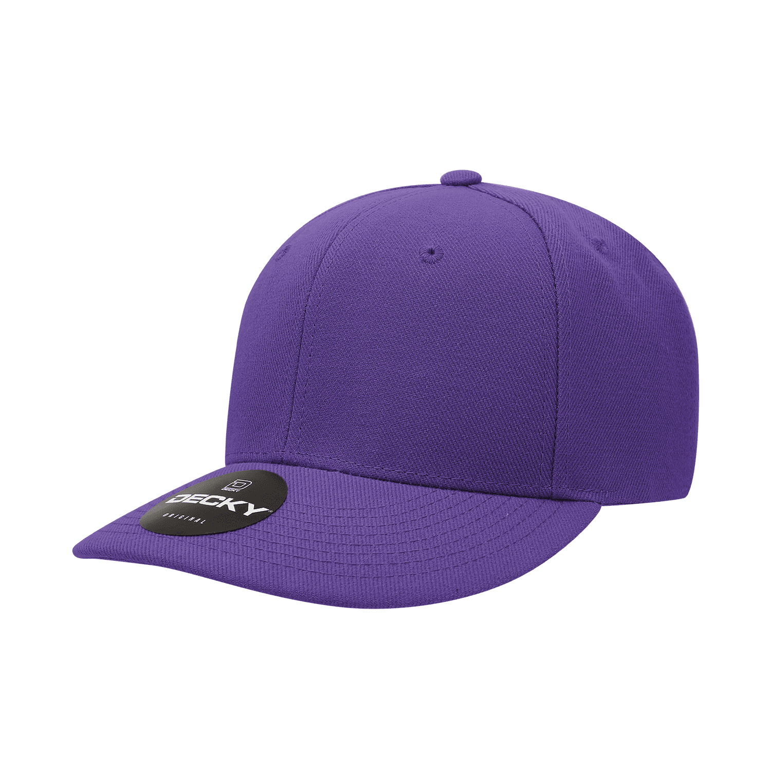 Decky 207 6 Panel Mid Profile Structured Acrylic/Polyester Cap-Purple 2 ...