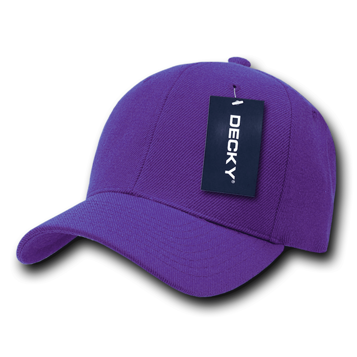 Decky 207 6 Panel Mid Profile Structured Acrylic/Polyester Cap-Purple 2 ...