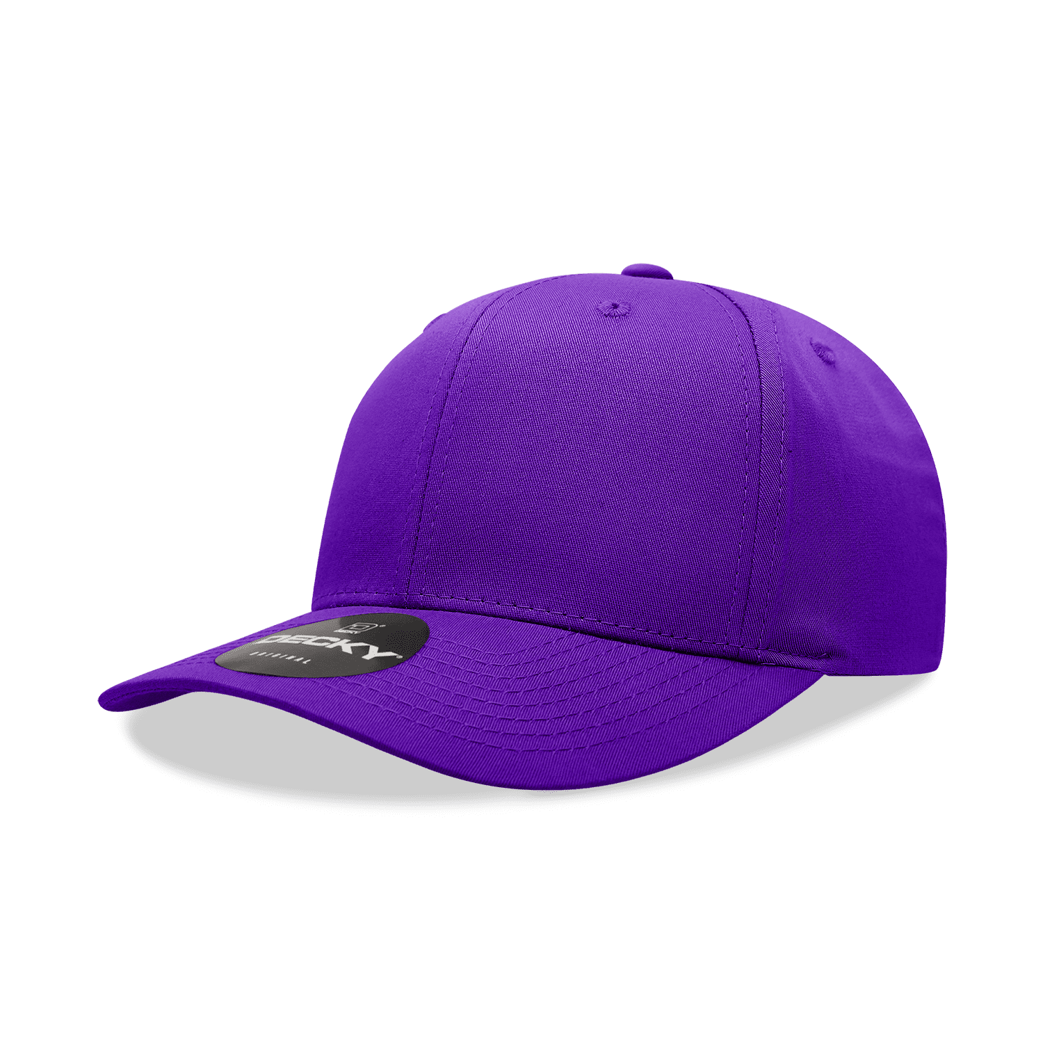 Decky 6022 6 Panel Mid Profile Structured Cotton Blend Cap-Purple ...